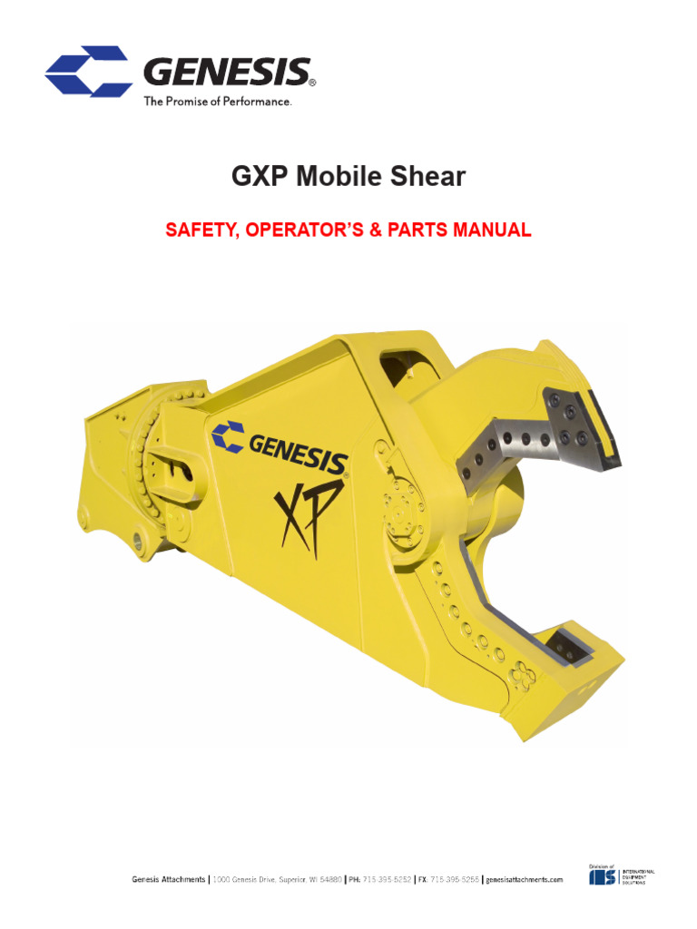 GXP Safety, Operator's & Parts Manual - July | PDF