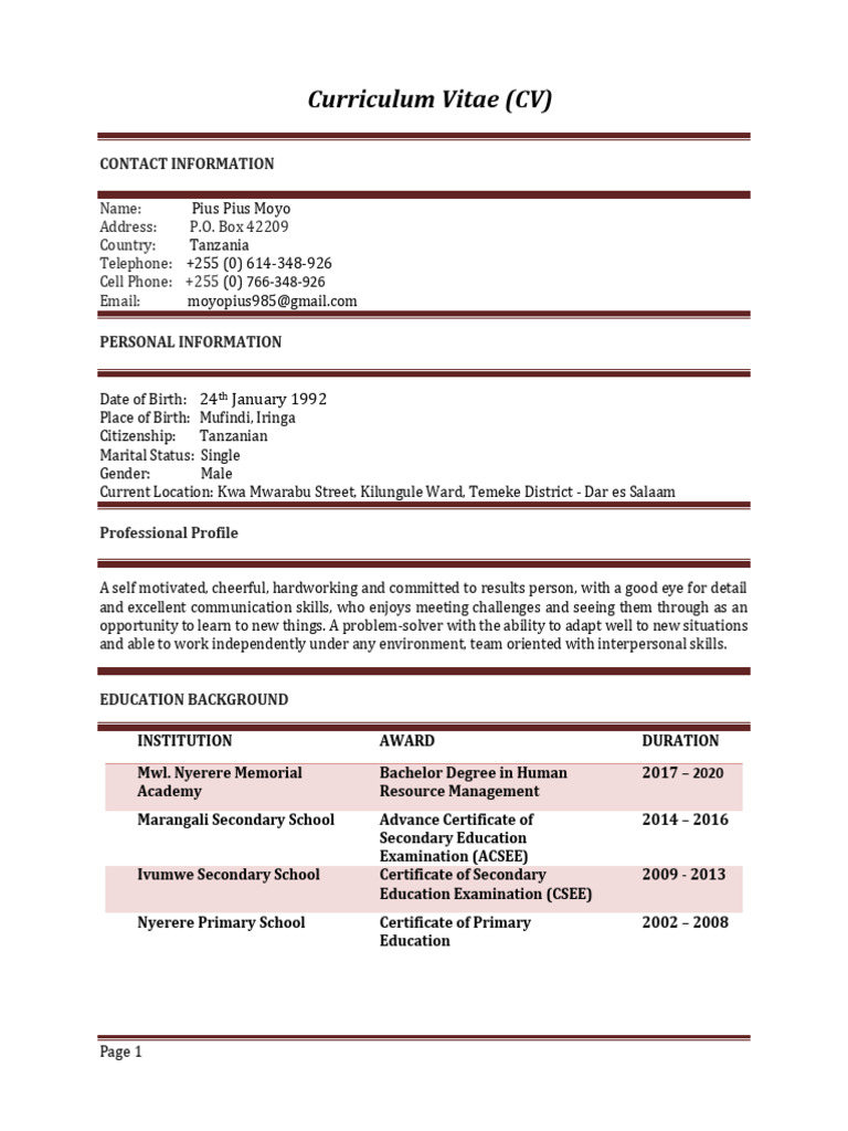 Pius Pius Moyo | PDF