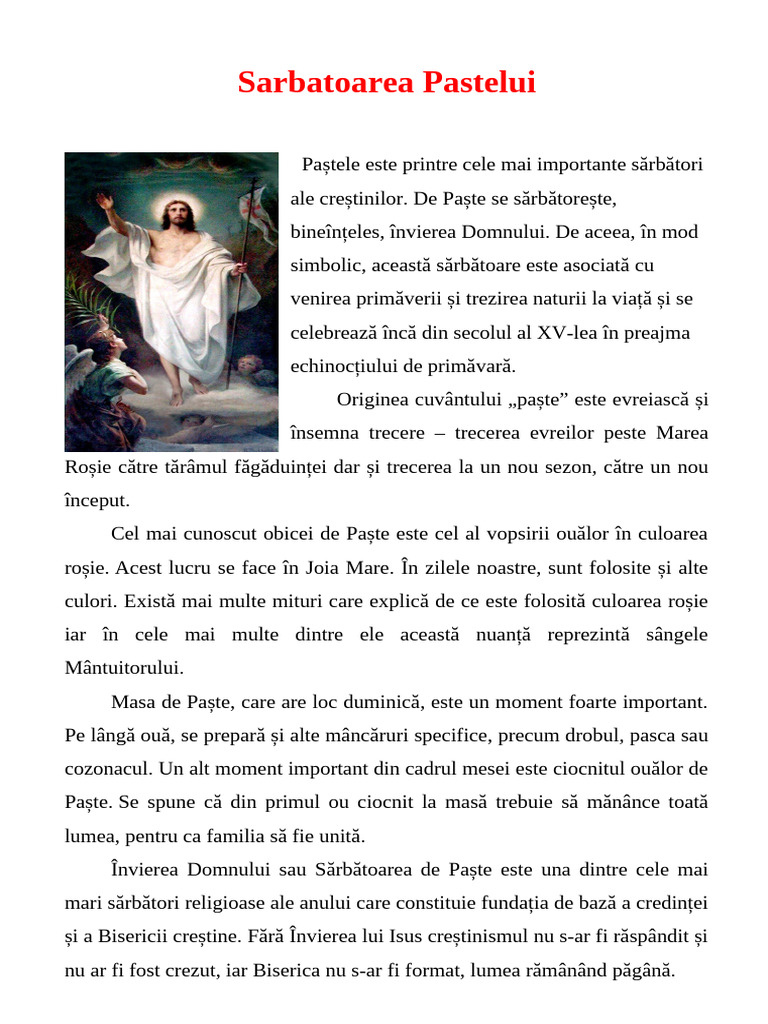 Sarbatoarea Pastelui | PDF