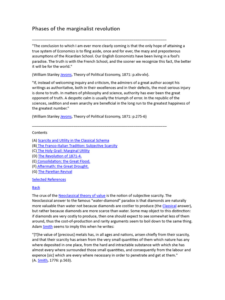 Phases of the Marginalist Revolution | PDF