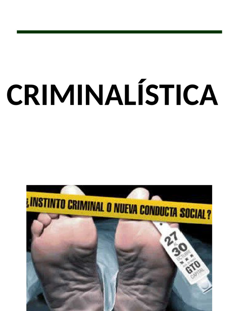 CRIMINALISTICA | PDF