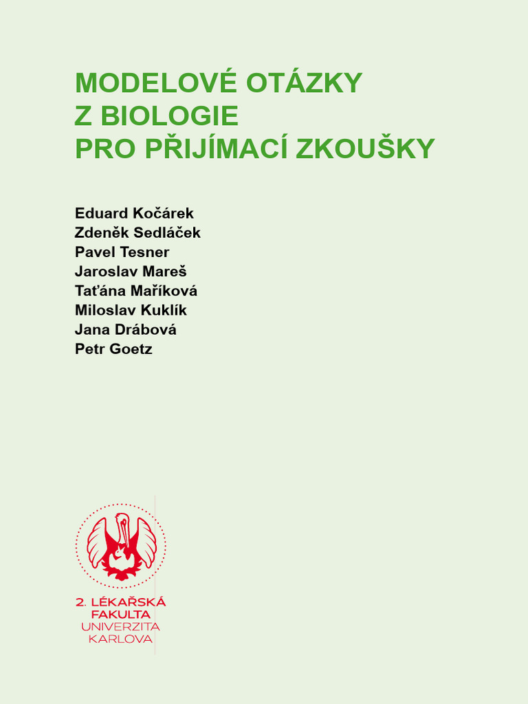 Modelove Otazky Z Biologie Pro Prijimaci Zkousky | PDF