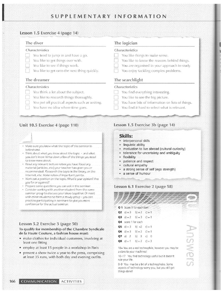 Language Leader Advanced - p.166 | PDF
