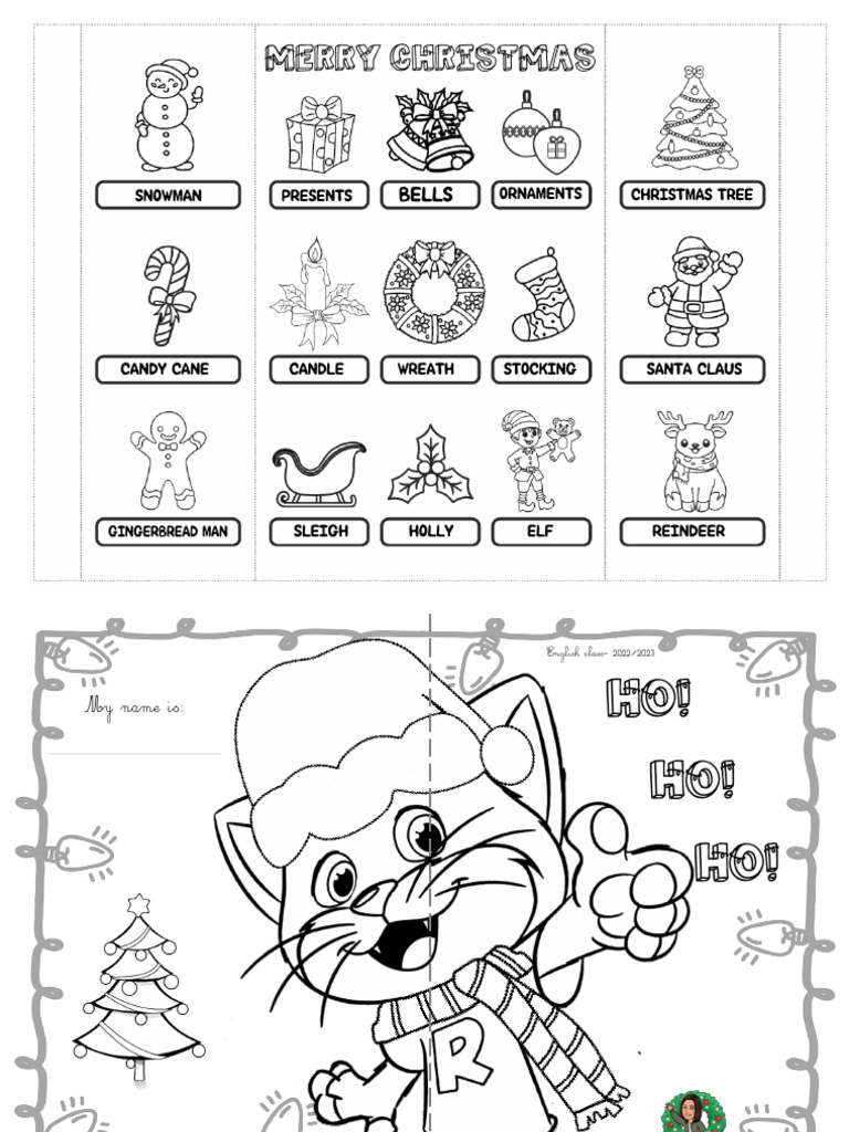 Christmas Vocabulary Foldable | PDF