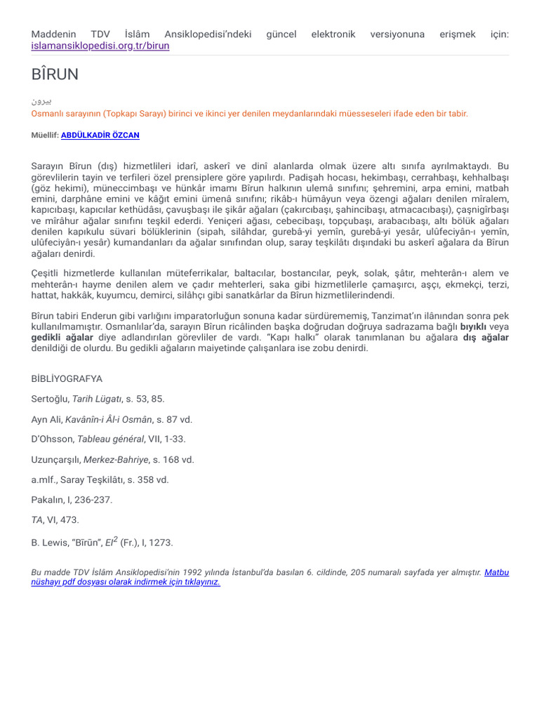 BÎRUN - TDV İslâm Ansiklopedisi | PDF