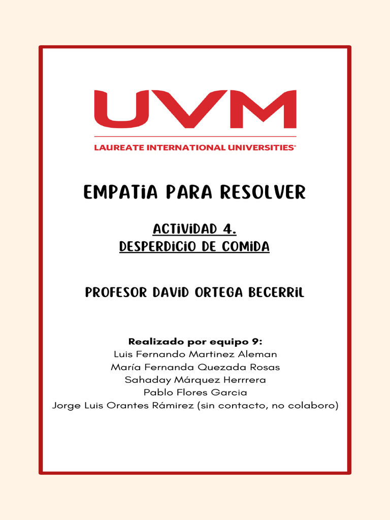 Actividad 4. Desperdicio de Comida | PDF