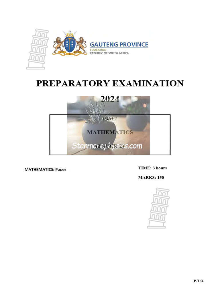 GP Maths Grade 12 September 2024 P2 and Memo | PDF