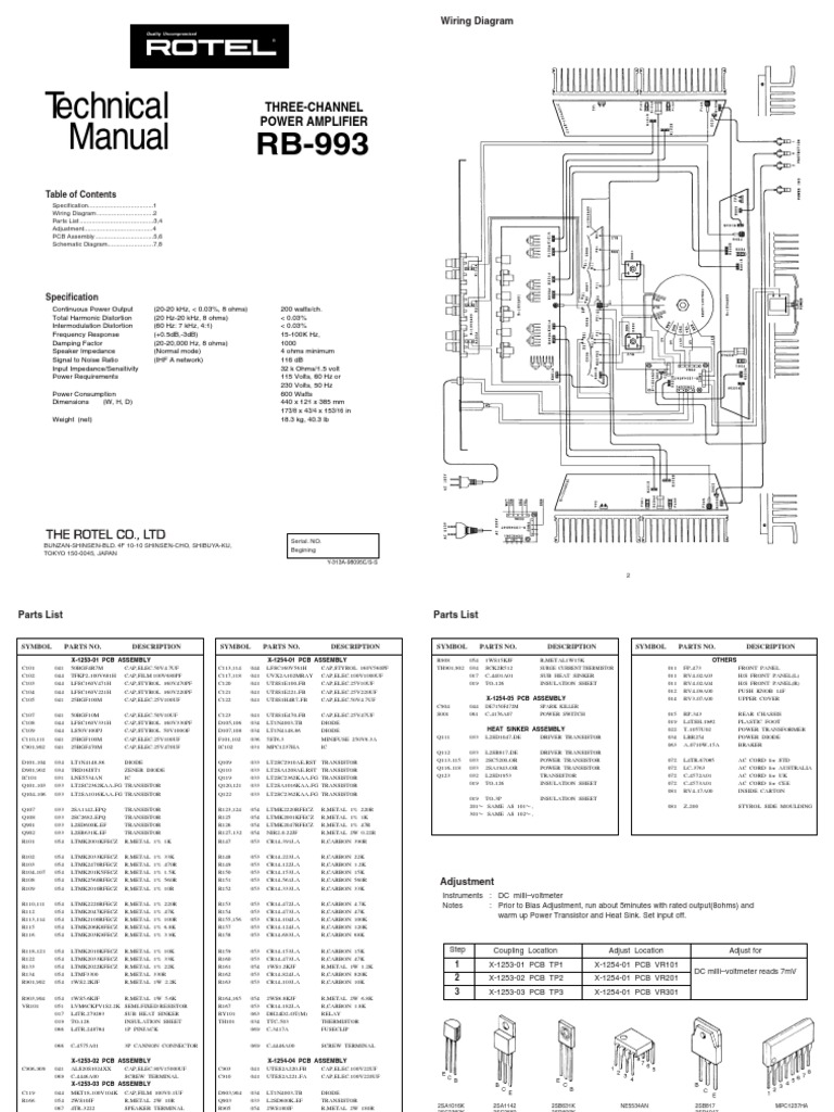 Rotel RB-993 - SM | PDF | Units Of Measurement | International System ...