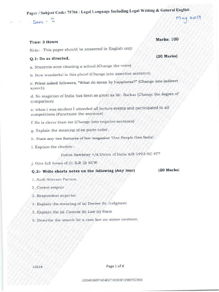 2019 May LEGAL LANGUAGE | PDF