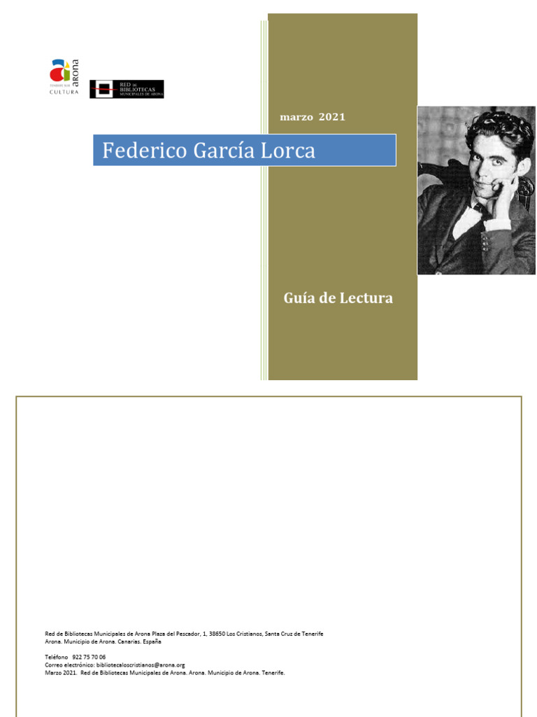 GUÍA DE LECTURA FEDERICO GARCÍA LORCA | PDF
