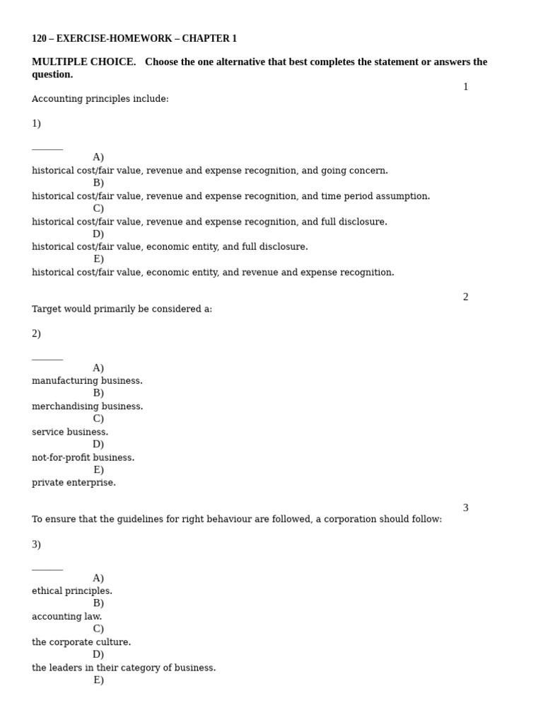 Chapter 1 Questions | PDF