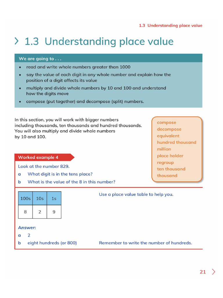1.3 Understanding Place Value | PDF
