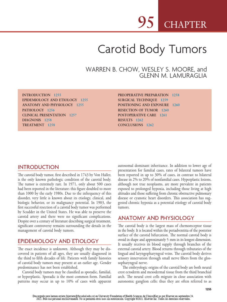 Carotid Body Tumors | PDF