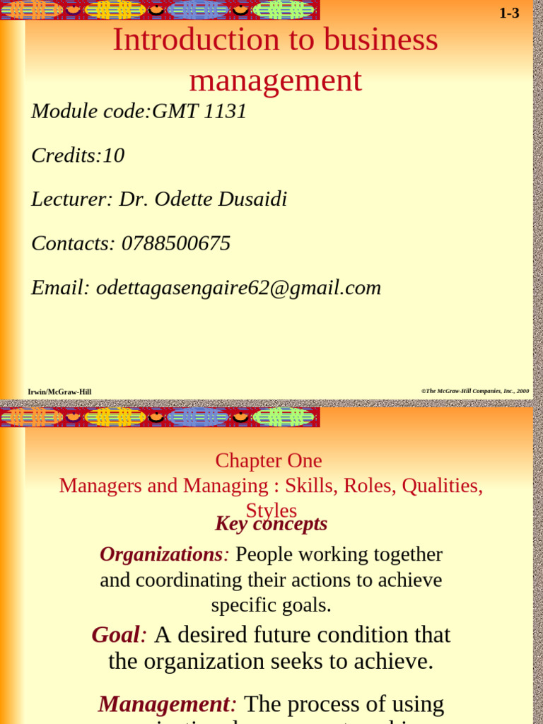 BM Chap 1 Planning, Organising, Leading and Controlling | PDF