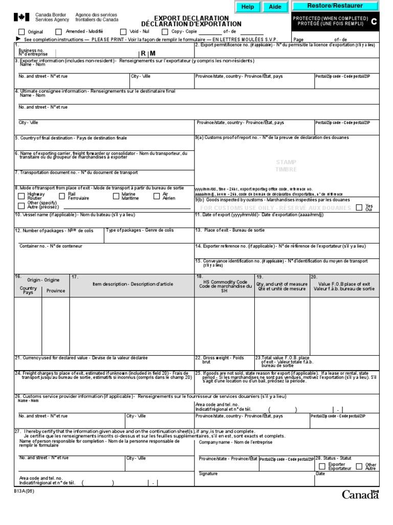 B13A | Canada | Transport
