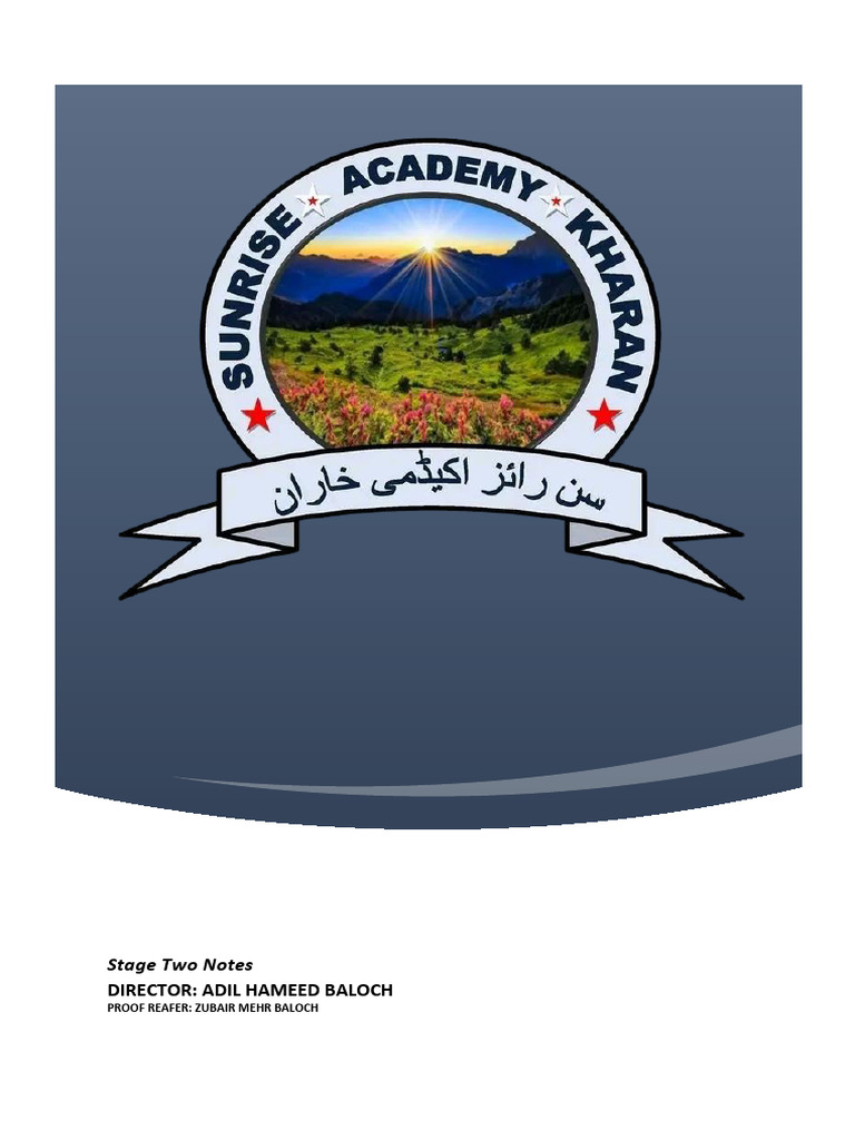 Stage Two Notes Complete | PDF