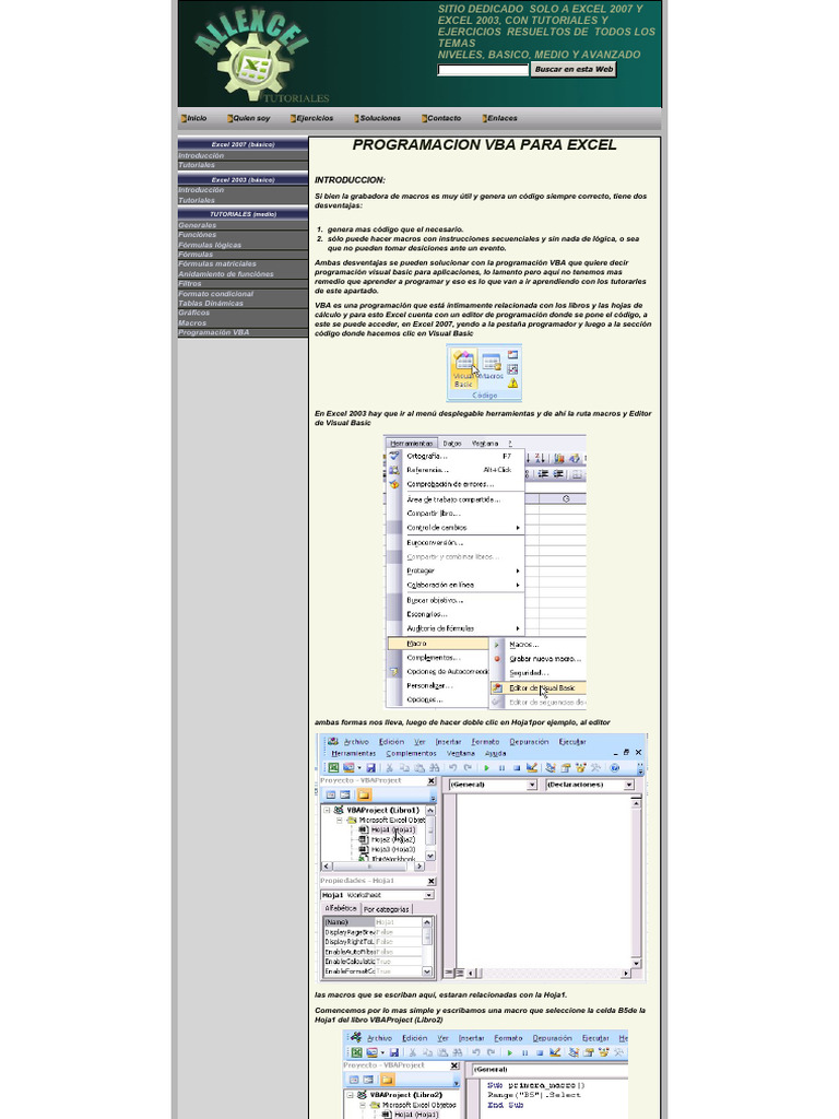 Programación VBA para Excel | PDF