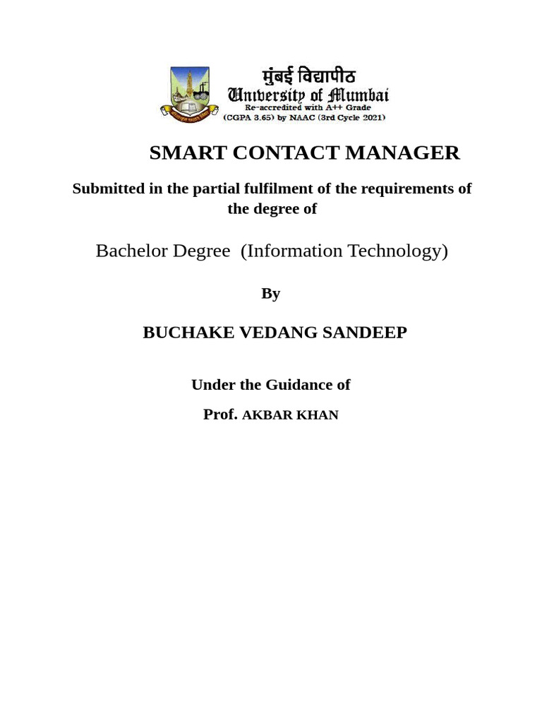 Final Cleaned Project Report Vedang | PDF