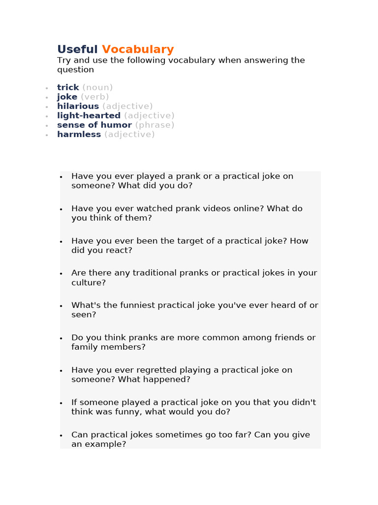 Pranks | PDF