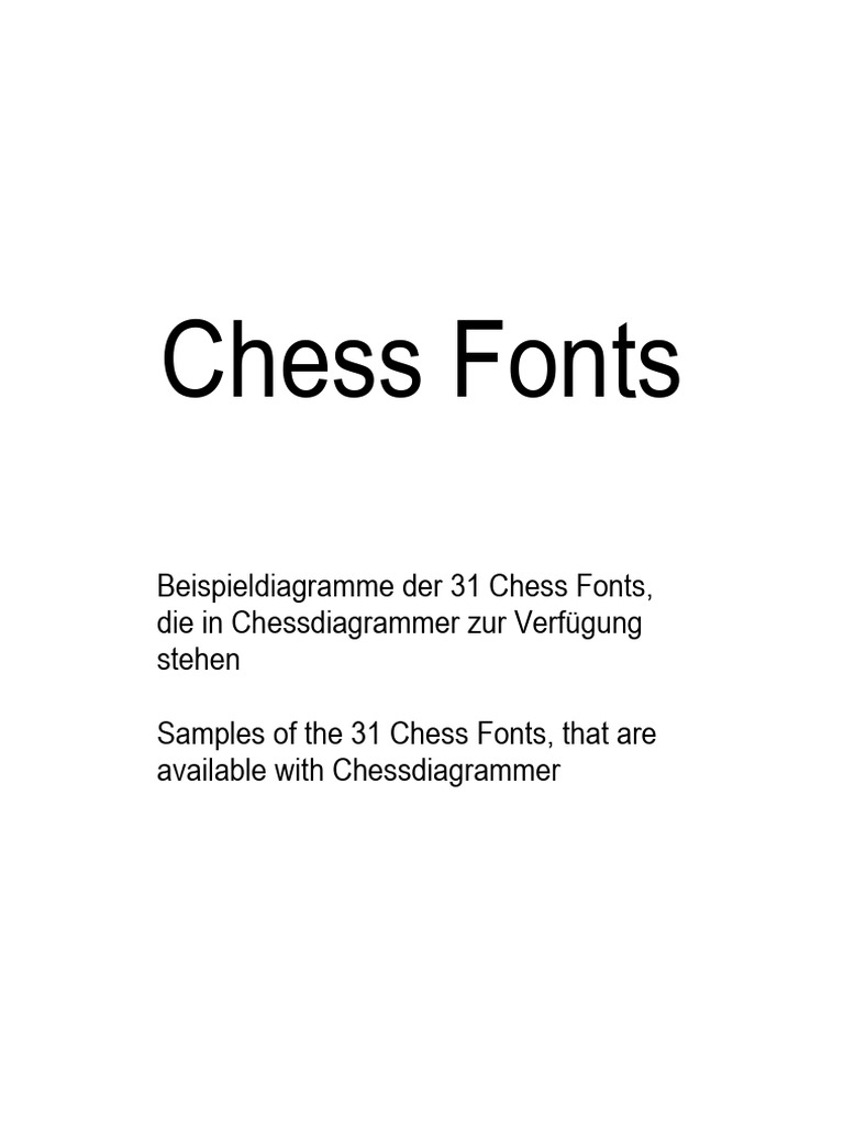 Chessfonts Samples | PDF