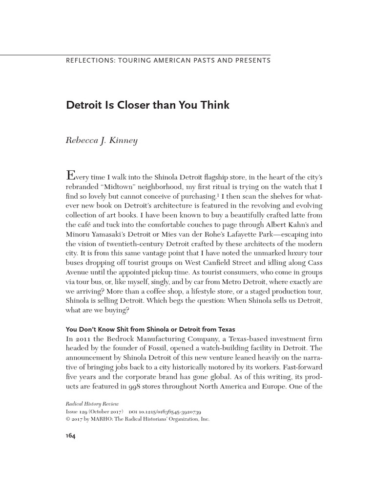 Detroit Is Closer Than You Think Radical | PDF