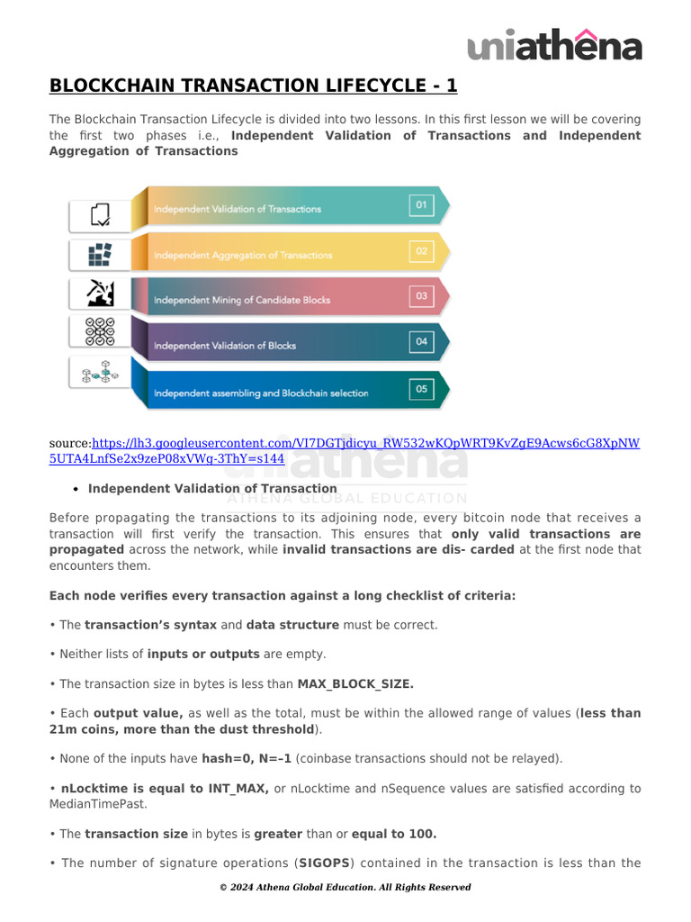 Blockchain Transaction Lifecycle - I | PDF