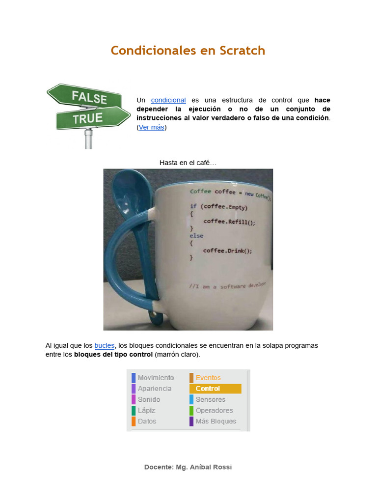 Condicionales y Booleanos en Scratch | PDF