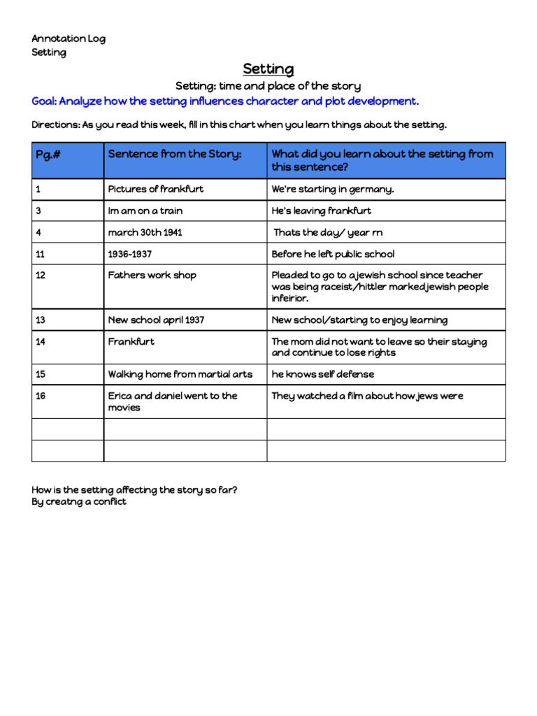 GRAYSON HANSON - Setting Annotation | PDF