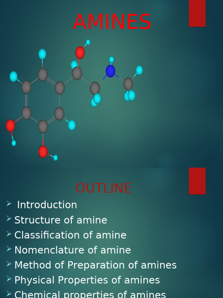 Amines - PPT CLASS XII Part 1 | PDF