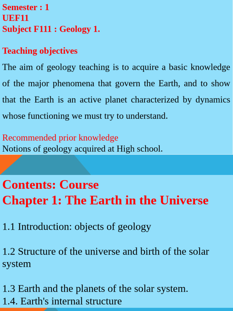 Introduction to Geology Course Overview | PDF | Geology | Rock (Geology)
