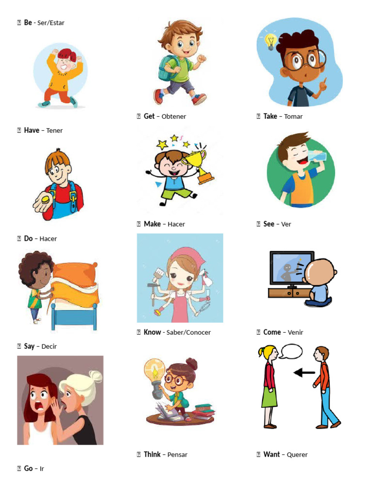 50 VERBOS EN INGLES | PDF