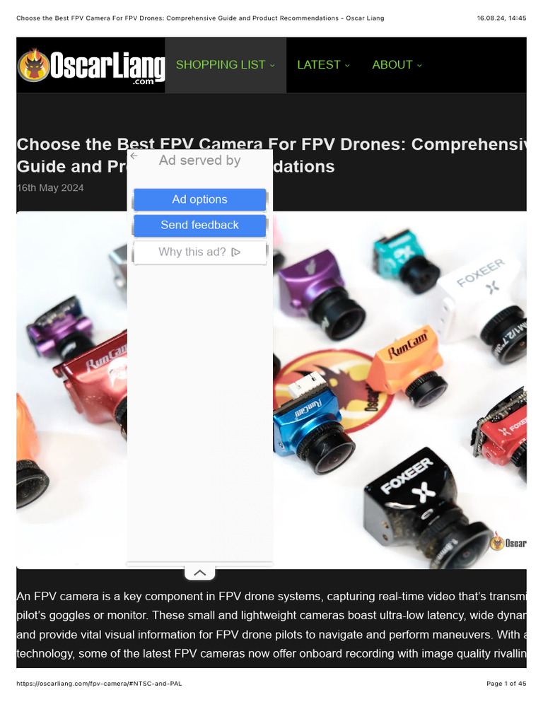 FPV Camera For FPV Drones | PDF