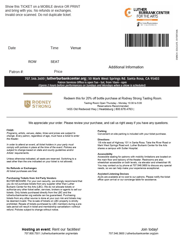 Date Time: Price | PDF