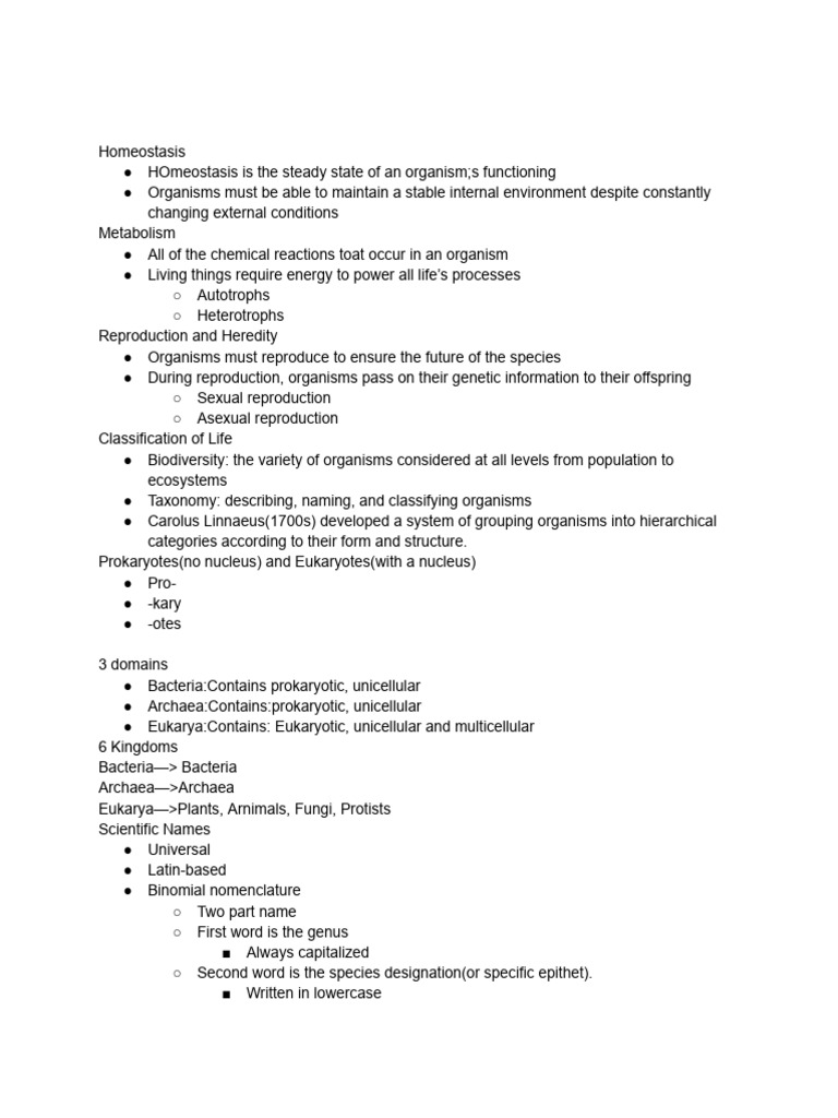 Bio Notes | PDF