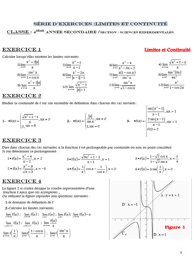 limites-et-continuité-_-4ème-sc-exp | PDF