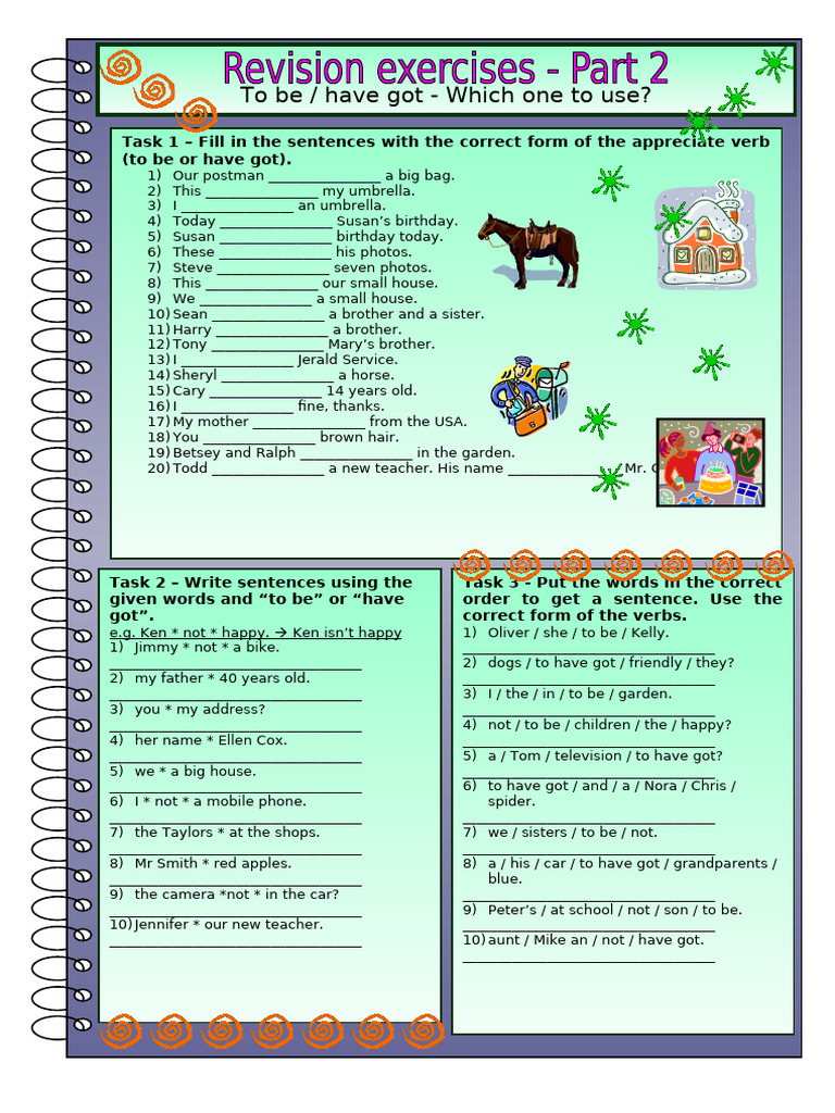 Be and Have Got - Practice | PDF | Language Arts & Discipline