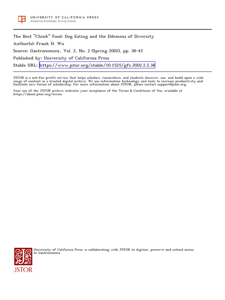 Wu Frank - Best Chink Food - Gastronomica | PDF