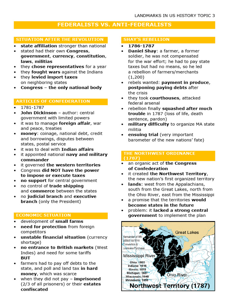 Federalists vs. Anti-Federalists | PDF