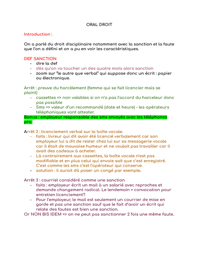 Cours de Droit | PDF