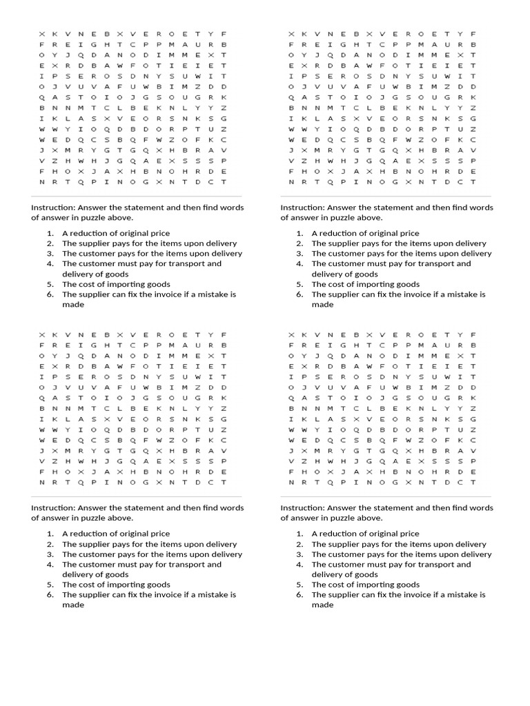Puzzle For 4-2 OA Procurement | PDF