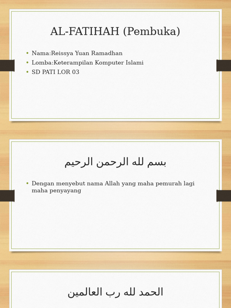 Al Fatihah Terue | PDF