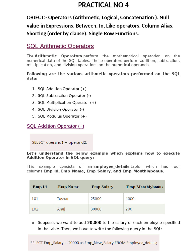 Practical No 4 | PDF