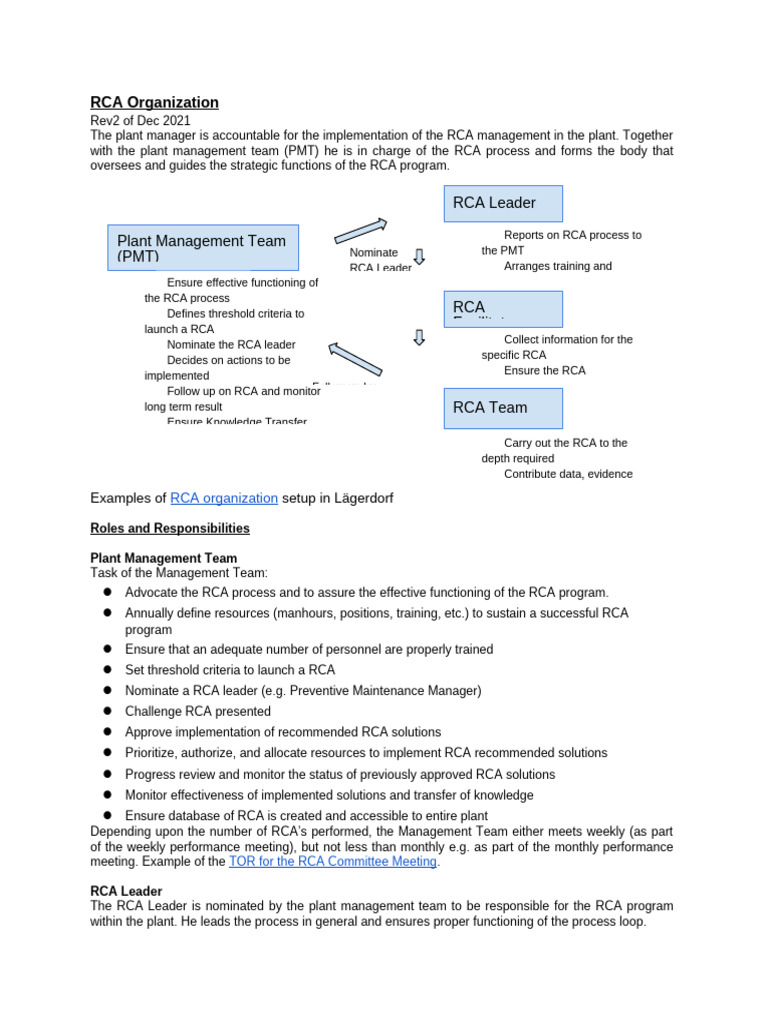 RCA Organization Proposal v2 | PDF