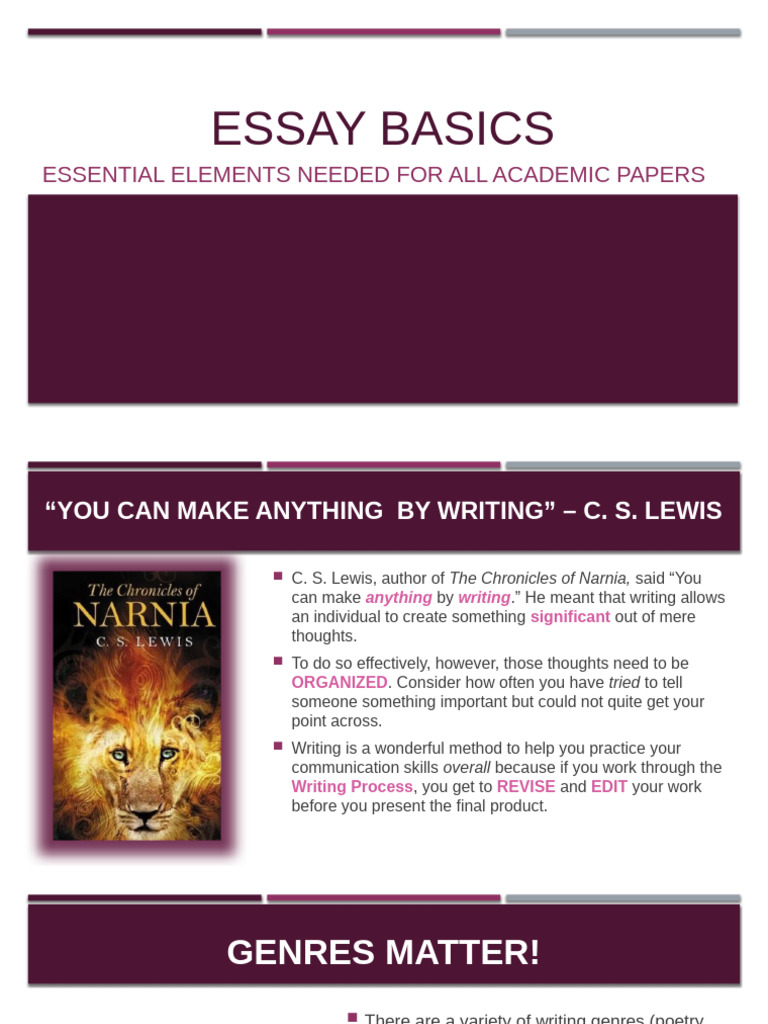 PowerPoint Essay Basics | PDF