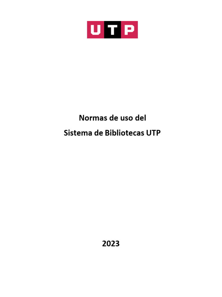 normas_de_uso_biblioteca_utp | PDF