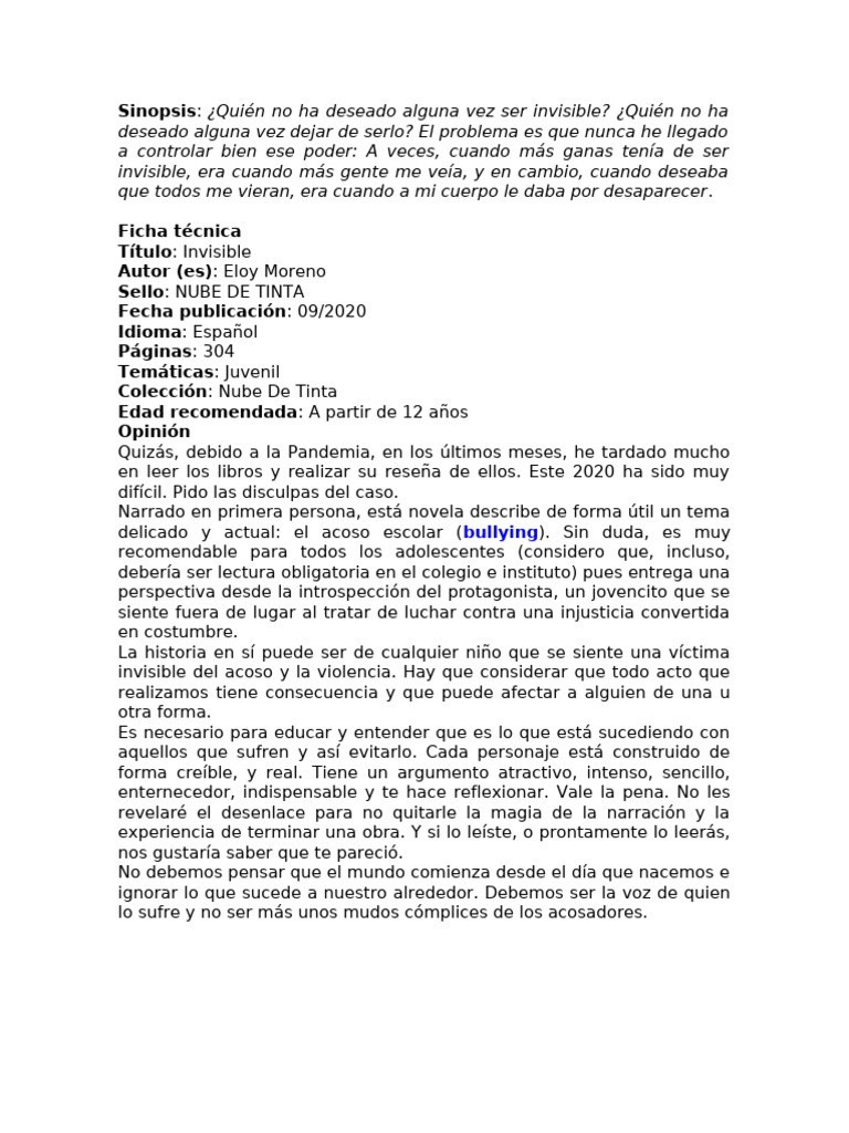 Sinopsis Invisible | PDF
