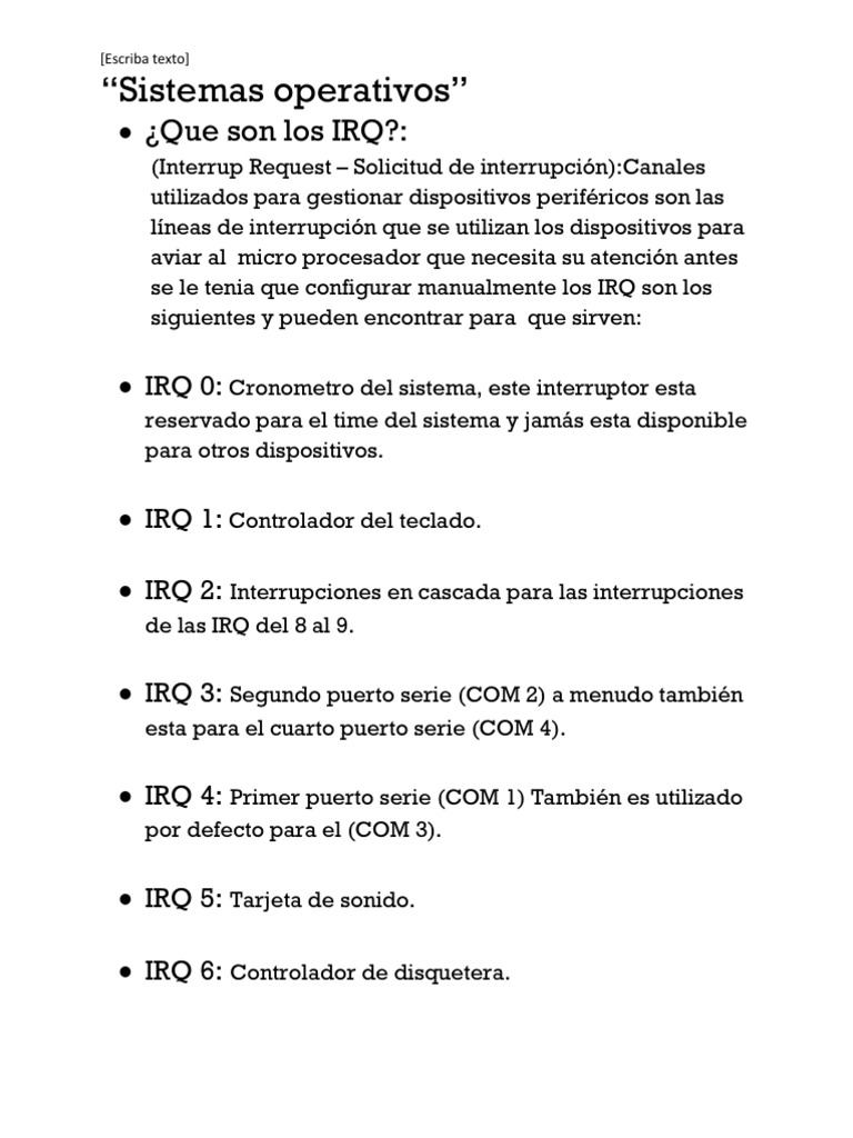 Que Son Los IRQ | PDF