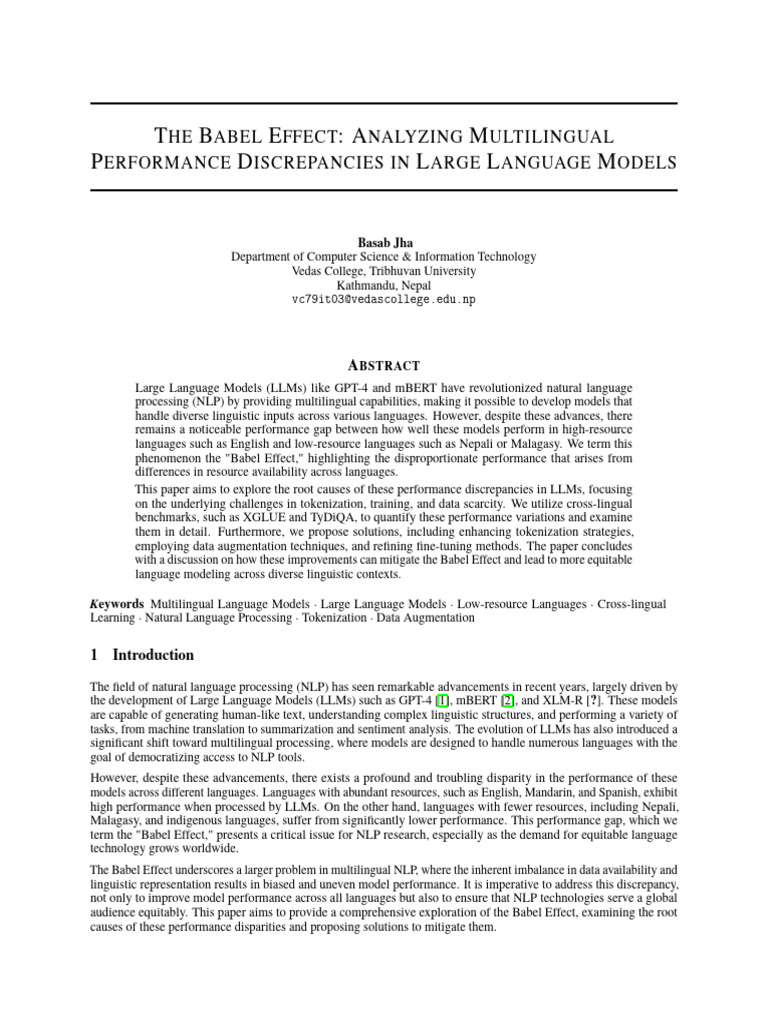 The Babel Effect | PDF