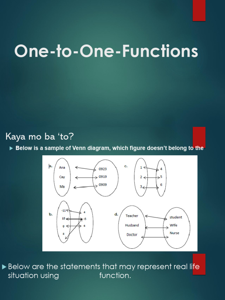One to One Functions | PDF