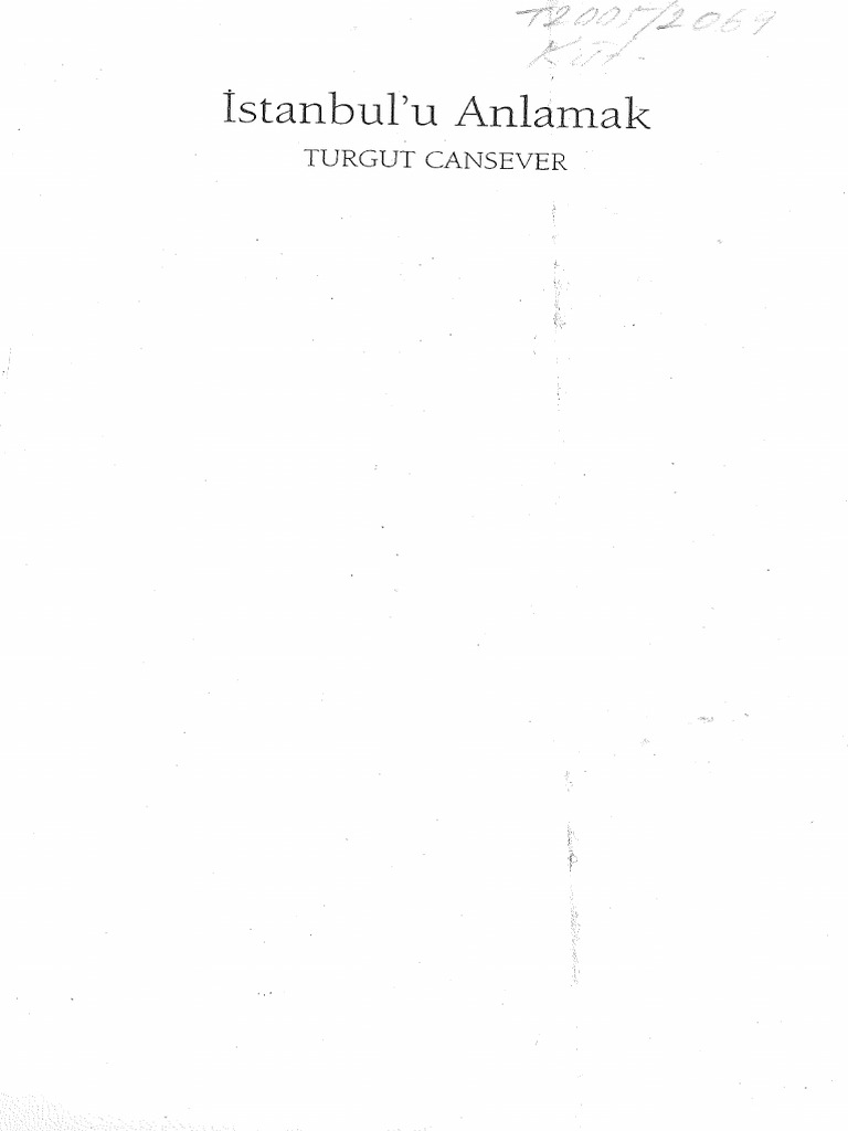 İstanbul'u Anlamak - Turgut Cansever 1998 1'e1 | PDF